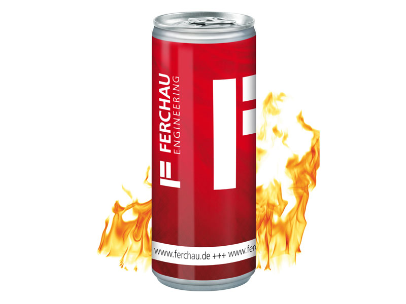 Energy-Drink mit eigenem Etikett